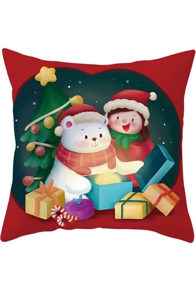 Bdz Mall Luanqi Noel Altın Kırmızı Yastık Kılıfı (Yurt Dışından) Bdz Mall Luanqi Noel Altın Kırmızı Yastık Kılıfı (Yurt Dışından)