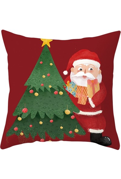 Bdz Mall Luanqi Noel Altın Kırmızı Yastık Kılıfı (Yurt Dışından) Bdz Mall Luanqi Noel Altın Kırmızı Yastık Kılıfı (Yurt Dışından)