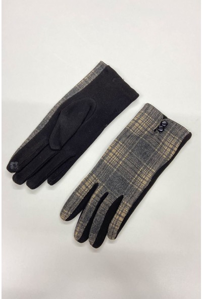 Deafox Dokunmatik Ekoseli Eldiven