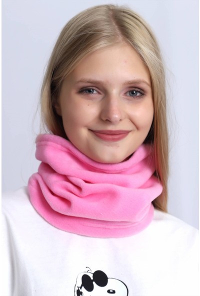 Deafox Pembe Polar Boyunluk Kadın Bere