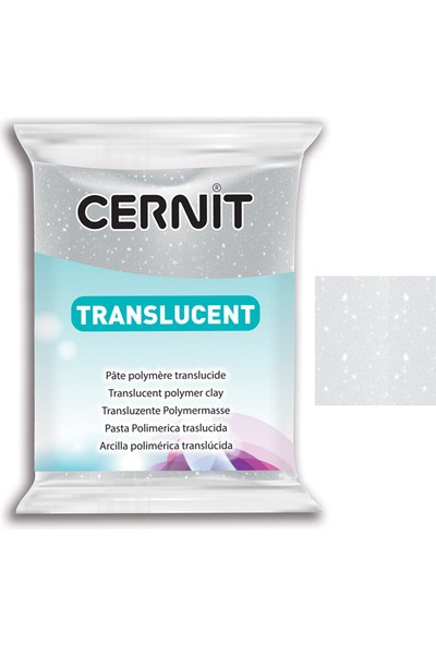 Cernit Translucent Transparan Polimer Kil 56G 080 Glitter Silver Cernit Translucent Transparan Polimer Kil 56G 080 Glitter Silver