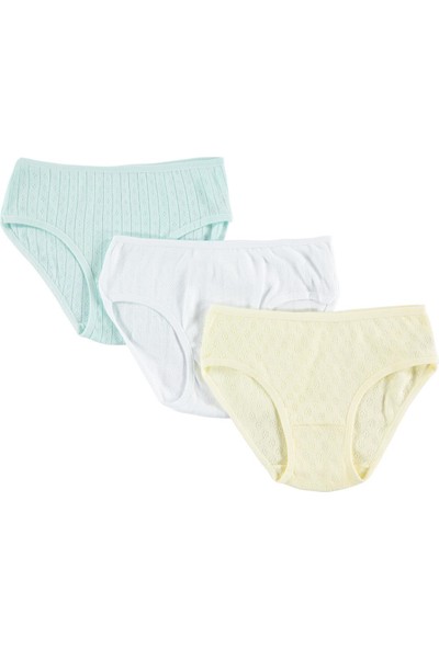 Civil Girls Kız Çocuk 3'lü Külot Set 2-10 Yaş Mint Yeşili Civil Girls Kız Çocuk 3'lü Külot Set 2-10 Yaş Mint Yeşili