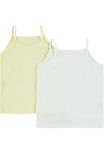 Civil Girls Kız Çocuk 2'li Atlet 2-10 Yaş Sarı