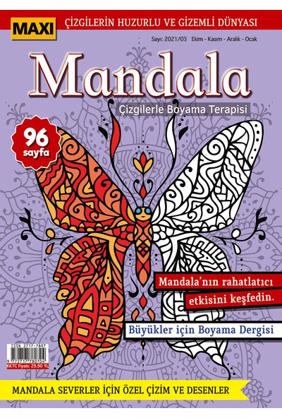 Maxi Mandala Çizgilerle Boyama Terapisi 2021/03 Maxi Mandala Çizgilerle Boyama Terapisi 2021/03