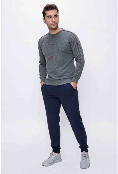 TS Club Sweat Kolu Biyeli Önü Iç Logo Baskılı