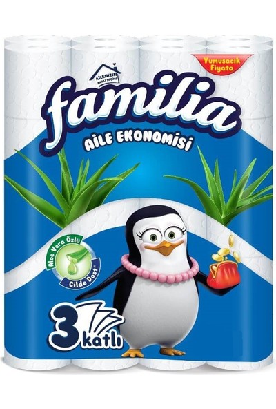 Familia Aile Ekonomisi Tuvalet Kağıdı Aloe Vera Özlü 3 Katlı 32'li Familia Aile Ekonomisi Tuvalet Kağıdı Aloe Vera Özlü 3 Katlı 32'li