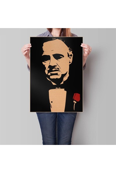Caph Design The Godfather Vintage Kraft Poster - 32X45CM - Özel Kutulu