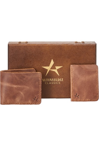 Altınyıldız Classics %100 Deri Cüzdan - Kartlık Set