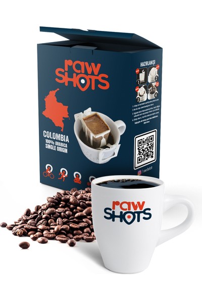 Rawshots Öğütülmüş Pratik Filtre Kahve 5'li 50 gr