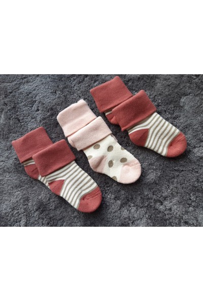 Trend Republic Puantiyeli Çizgili Koton Bebe Çorabı