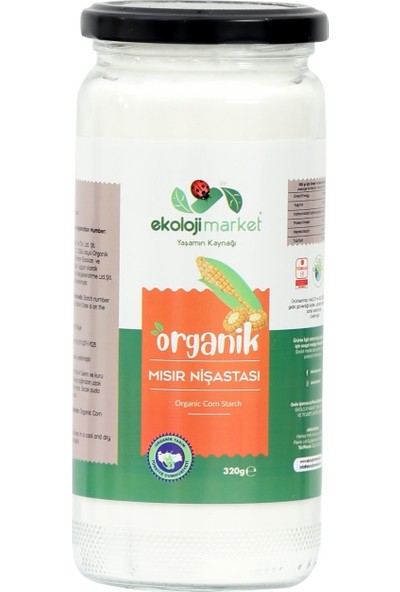 Ekoloji Market Organik Mısır Nişastası Glutensiz 320 gr Ekoloji Market Organik Mısır Nişastası Glutensiz 320 gr