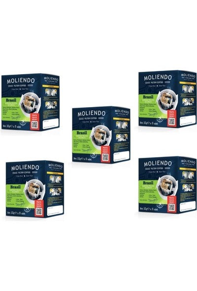 Moliendo Finest Coffee Brasil Fazenda Yellow Bourbon Pratik Filtre Kahve 5 x 5