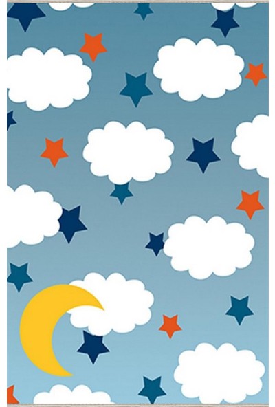 Homier Collection Saçaksız, Perlasoft Serisi Yıkanabilir Kaymaz Taban Antibakteriyel Halı Çocuk Odası CK-10052D