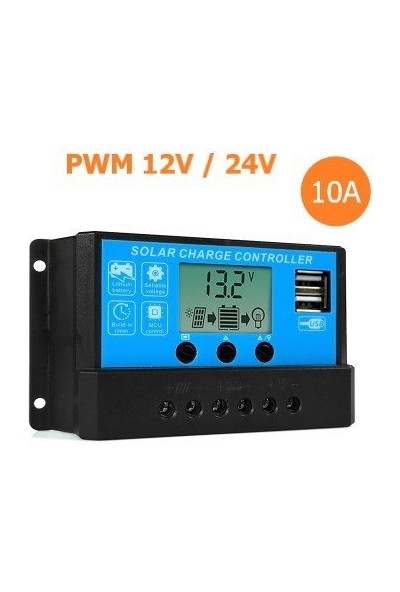 Lexron 10 Ah Amper Solar Şarj Regülatörü Dijital 12/24 Volt Lexron 10 Ah Amper Solar Şarj Regülatörü Dijital 12/24 Volt