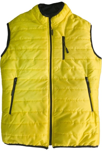 BK Butik Sarı Kışlık Dik Yaka Üç Cepli Fermuarlı Kadın Şişme Yelek BK Butik Sarı Kışlık Dik Yaka Üç Cepli Fermuarlı Kadın Şişme Yelek