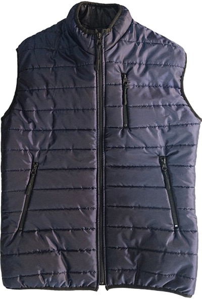 BK Butik Lacivert Kışlık Dik Yaka Üç Cepli Fermuarlı Kadın Şişme Yelek BK Butik Lacivert Kışlık Dik Yaka Üç Cepli Fermuarlı Kadın Şişme Yelek