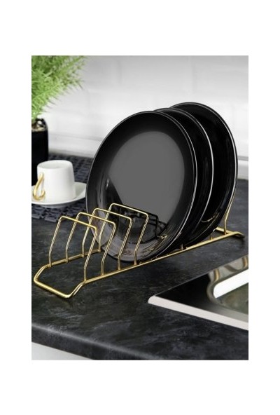 Arrita 9 Bölmeli Altın Rengi Tabaklık Gold Tabak Düzenleyici