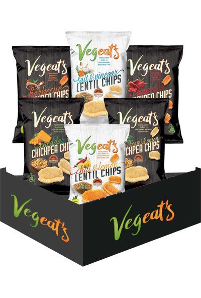 Vegeat's Fırınlanmış Nohut ve Mercimek Cipsi Tanışma Seti 6'lı 300 gr Vegeat's Fırınlanmış Nohut ve Mercimek Cipsi Tanışma Seti 6'lı 300 gr