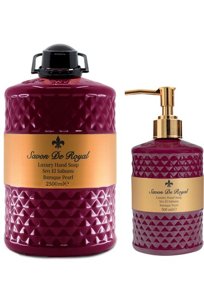 Savon De Royal Luxury Vegan Sıvı Sabun Baroque Pearl 2.5 lt & 500 ml Savon De Royal Luxury Vegan Sıvı Sabun Baroque Pearl 2.5 lt & 500 ml