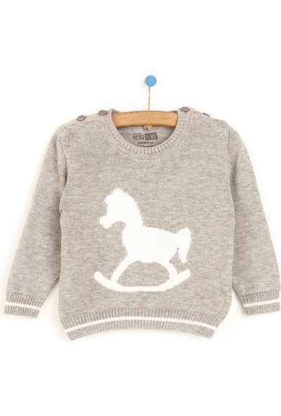 Hello Baby Basic Erkek Bebek Düğmeli Kazak