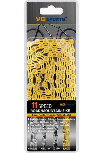 Homyl 8/9/10/11 Hız Bisiklet Zincir Yol Bisikleti Yarış Bisiklet Bölümü 11 Hız Altın (Yurt Dışından) Homyl 8/9/10/11 Hız Bisiklet Zincir Yol Bisikleti Yarış Bisiklet Bölümü 11 Hız Altın (Yurt Dışından)