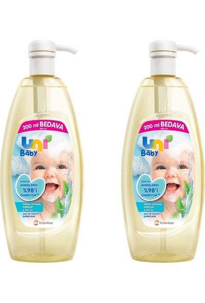 Uni Baby Şampuan 900 ml x 2 Adet