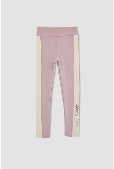 DeFacto Kız Çocuk Looney Tunes Lisanslı Renk Bloklu Uzun Tayt V8167A621WN