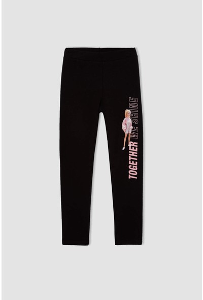 DeFacto Kız Çocuk Barbie Lisanslı Regular Fit Uzun Tayt W1853A621WN