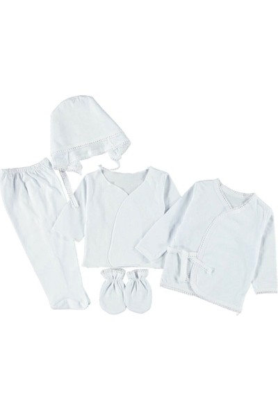 Melish Bebe Yeni Doğanbeş Parça Zıbın Seti Iç Dış Zıbın, Pantolon, Bere Eldiven Melish Bebe Yeni Doğanbeş Parça Zıbın Seti Iç Dış Zıbın, Pantolon, Bere Eldiven