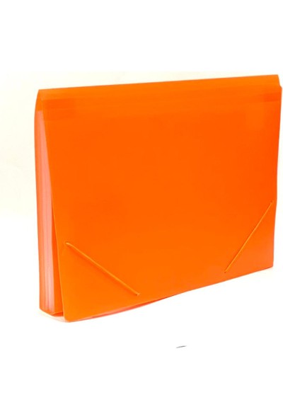 Rubenis A4 Lastikli 13 Gözlü Körüklü Dosya ( Turuncu ) 3651