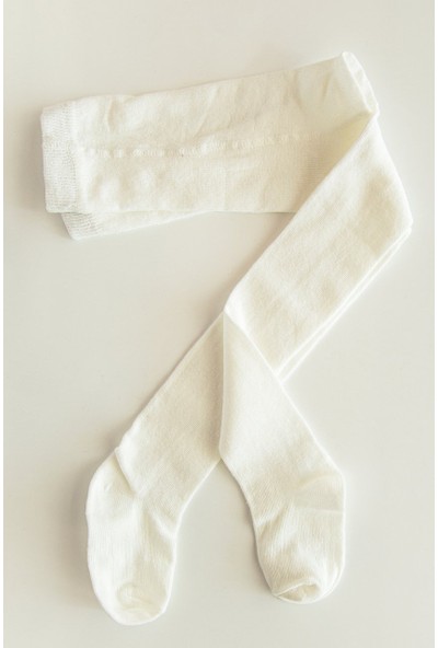 Zey Organik Ekru - Krem Külotlu Çorap