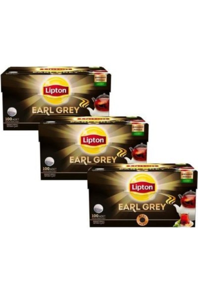 Lipton Earl Grey Demlik Poşet Çay 100'lü x 3 Lipton Earl Grey Demlik Poşet Çay 100'lü x 3