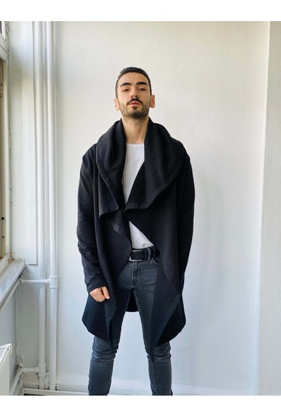 Retrobird Anvelop Long Sweatshirt Erkek Siyah