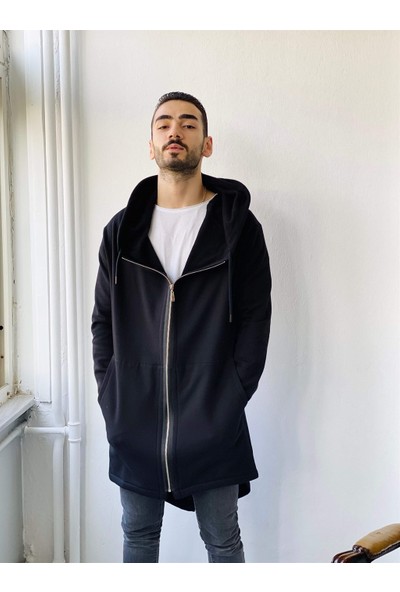 Retrobird Long Sweatshirt Erkek Siyah