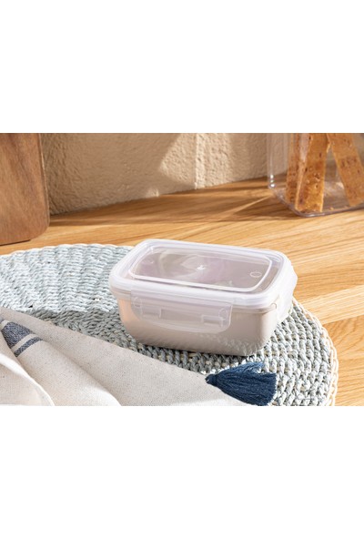 English Home Stella Plastik Dikdörtgen Saklama Kabı 400 ml Koyu Bej English Home Stella Plastik Dikdörtgen Saklama Kabı 400 ml Koyu Bej