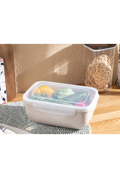 English Home Stella Plastik Dikdörtgen Saklama Kabı 2300 ml Koyu Bej English Home Stella Plastik Dikdörtgen Saklama Kabı 2300 ml Koyu Bej