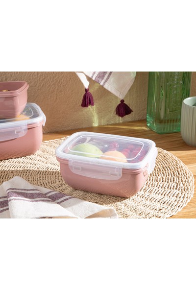 English Home Stella Plastik Dikdörtgen Saklama Kabı 800 ml Koyu Pembe English Home Stella Plastik Dikdörtgen Saklama Kabı 800 ml Koyu Pembe