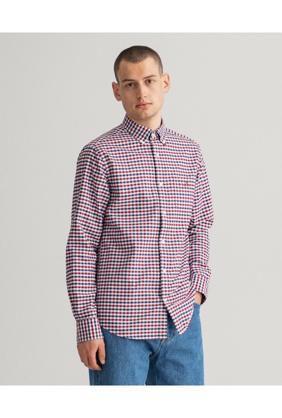 Gant Erkek Bordo Regular Fit Gömlek 3060600.617 Gant Erkek Bordo Regular Fit Gömlek 3060600.617