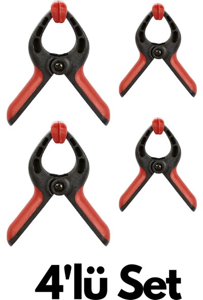 Fix Baur 4'lü Kıskaç Mandal Yaylı Mandal El Tipi Işkence Mengene Hobi Marangoz Işkencesi