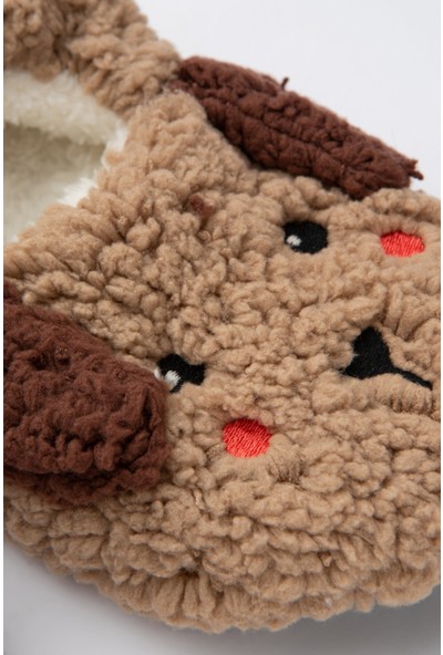 Bej Erkek Çocuk Browny Bear Patik Çorap