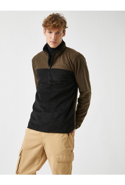 Koton Yarım Fermuarlı Polar Sweatshirt