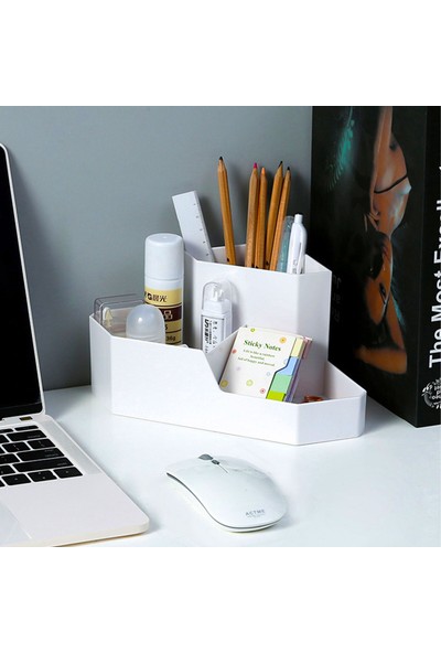 Ferhome Makyaj Organizer Masaüstü Kalemlik Köşeli Kozmetik Makyaj Düzenleyici ve Organizeri