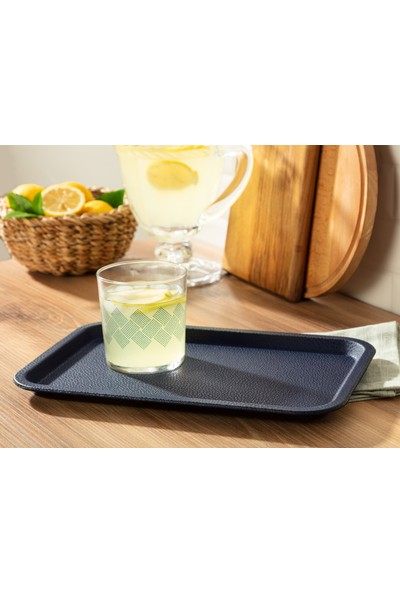 Madame Coco Rêve Bleu Prussian Dikdörtgen Tepsi 31 x 21 cm Lacivert Madame Coco Rêve Bleu Prussian Dikdörtgen Tepsi 31 x 21 cm Lacivert