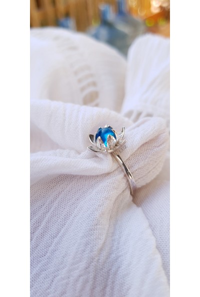 Luz Silver Gümüş 925 Ayar Okyanus Yüzük