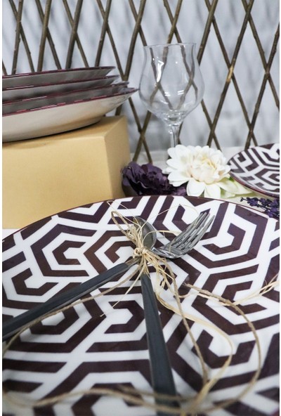 Tulü Porselen 6 Kişilik Pasta Seti