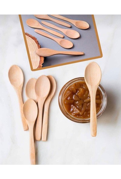 Bsb Üretim 6'lı 12 cm Mini Ahşap Kaşık