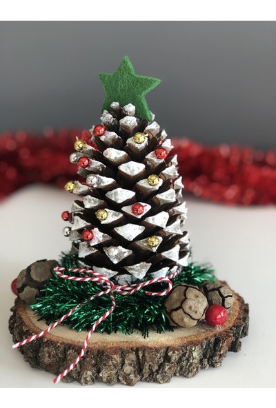 Florbar Yılbaşı Ağacı-Yeni Yıl Hediyesi-Dekoratif Kozalak Ağaç