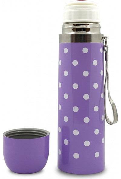 Sema Baby Puantiyeli Bebek Termosu 500 ml - Mor Sema Baby Puantiyeli Bebek Termosu 500 ml - Mor