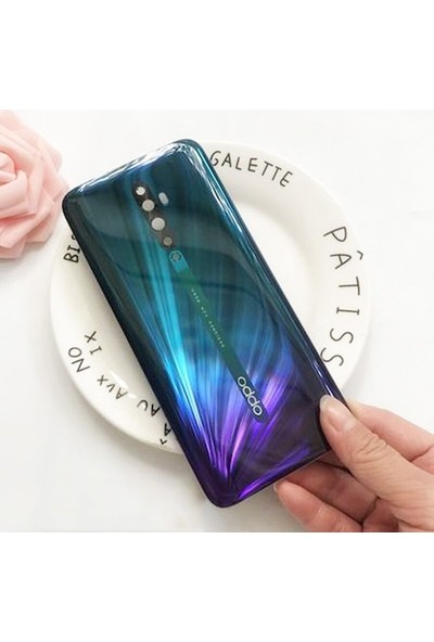 Oppo Reno 2z Arka Kapak Pil Batarya Kapağı Mavi