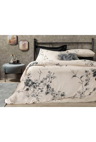 Winter Garden Ipliği Boyalı Dijital Baskılı Tek Kişilik Nevresim Takımı 160X220 cm Bej Winter Garden Ipliği Boyalı Dijital Baskılı Tek Kişilik Nevresim Takımı 160X220 cm Bej